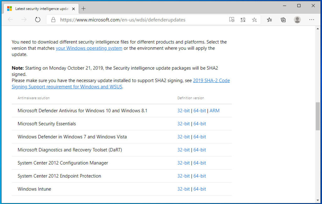 Windows Defenderの定義ファイルをダウンロードして更新する方法 | PCエビデンス