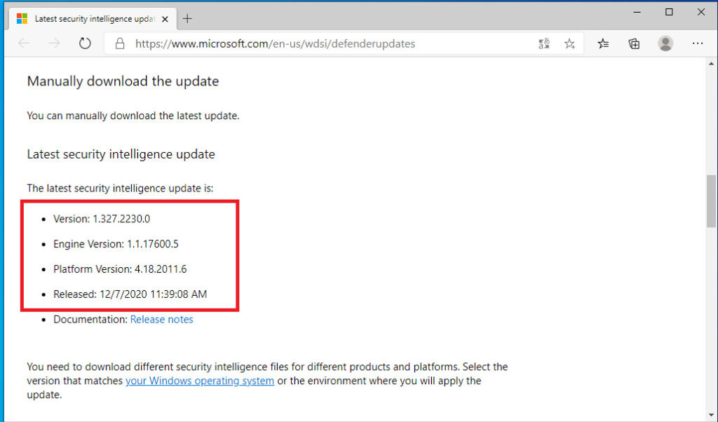 Windows Defenderの定義ファイルをダウンロードして更新する方法 | PCエビデンス